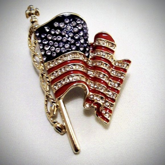 Monet | Jewelry | 91 Monet Commemorative 911 Inscription Patriotic Gold ...